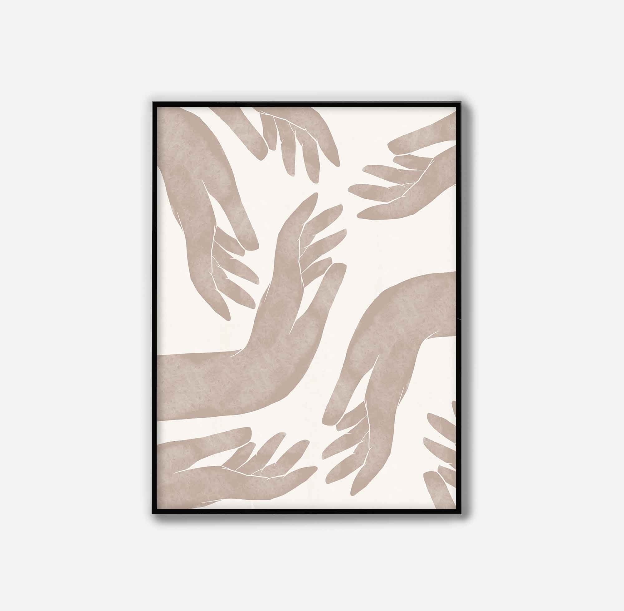 Abstract Hand Illustration Printable Wall Art Modern Wall | Etsy