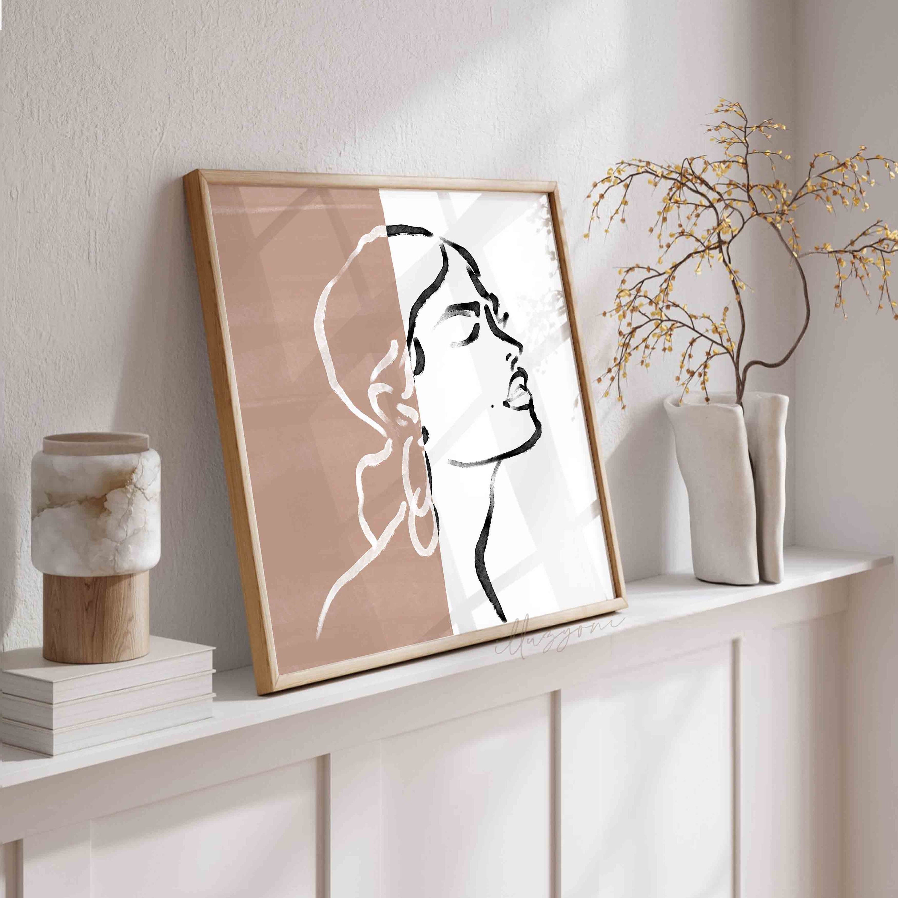 Female One Line Drawing, Modern Gallery Wall, Minimalist, Classy ...