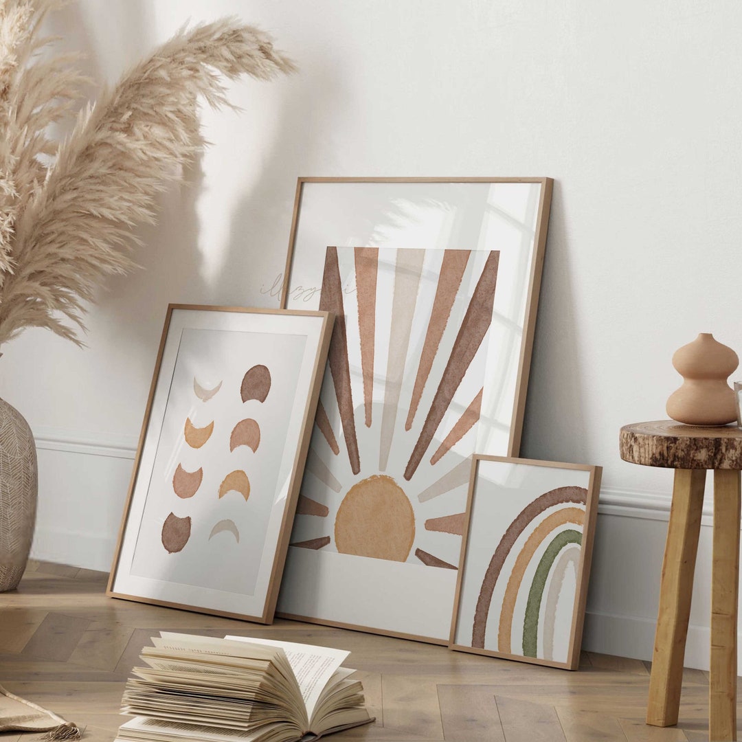Boho Printable Set of 3, Nursery Room Decor, Boho Home Decor ...