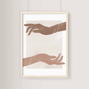 Abstract Hand Illustration Printable Wall Art Modern Wall - Etsy