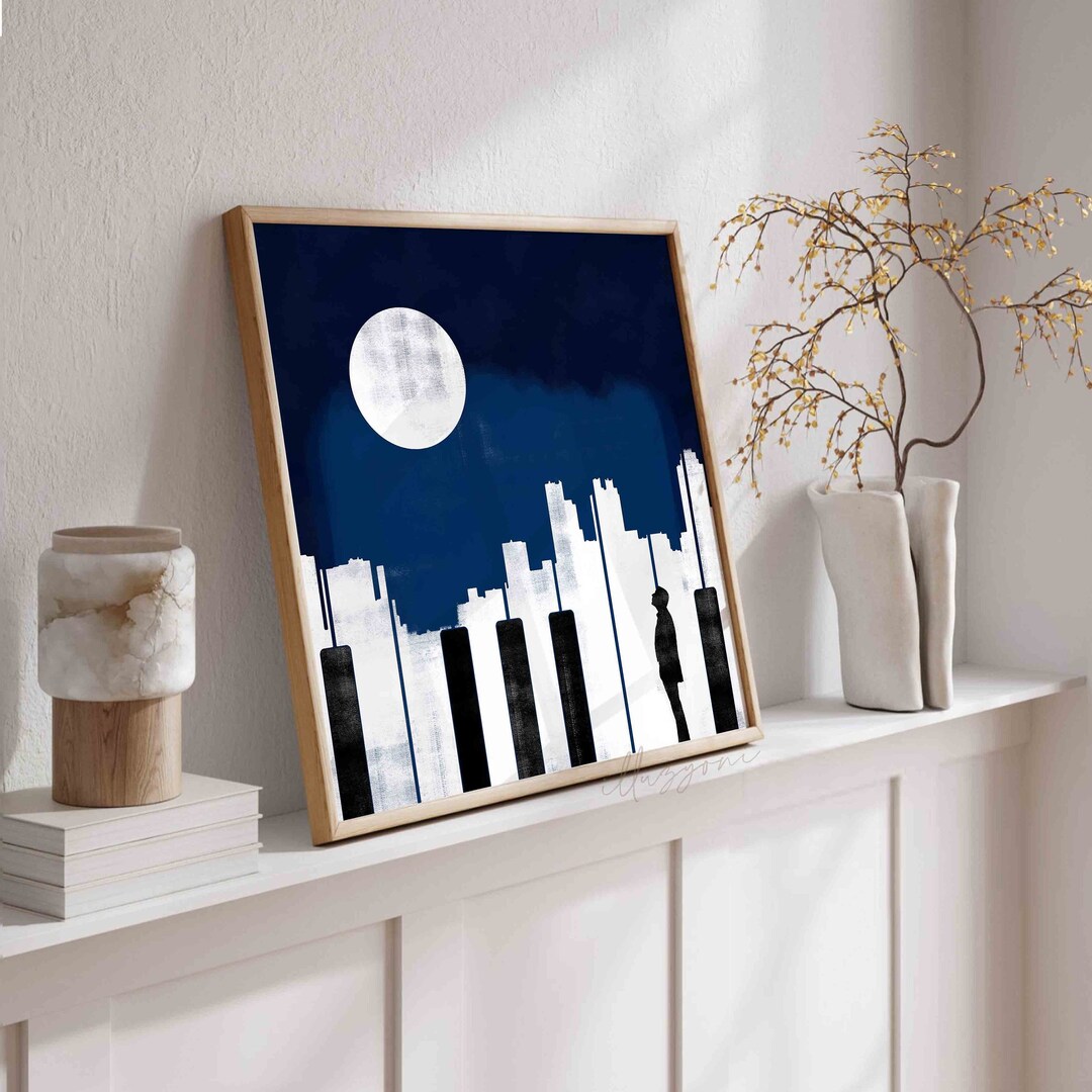 Midnight Jazz Music Poster, Printable Wall Art, Vintage Jazz Print ...