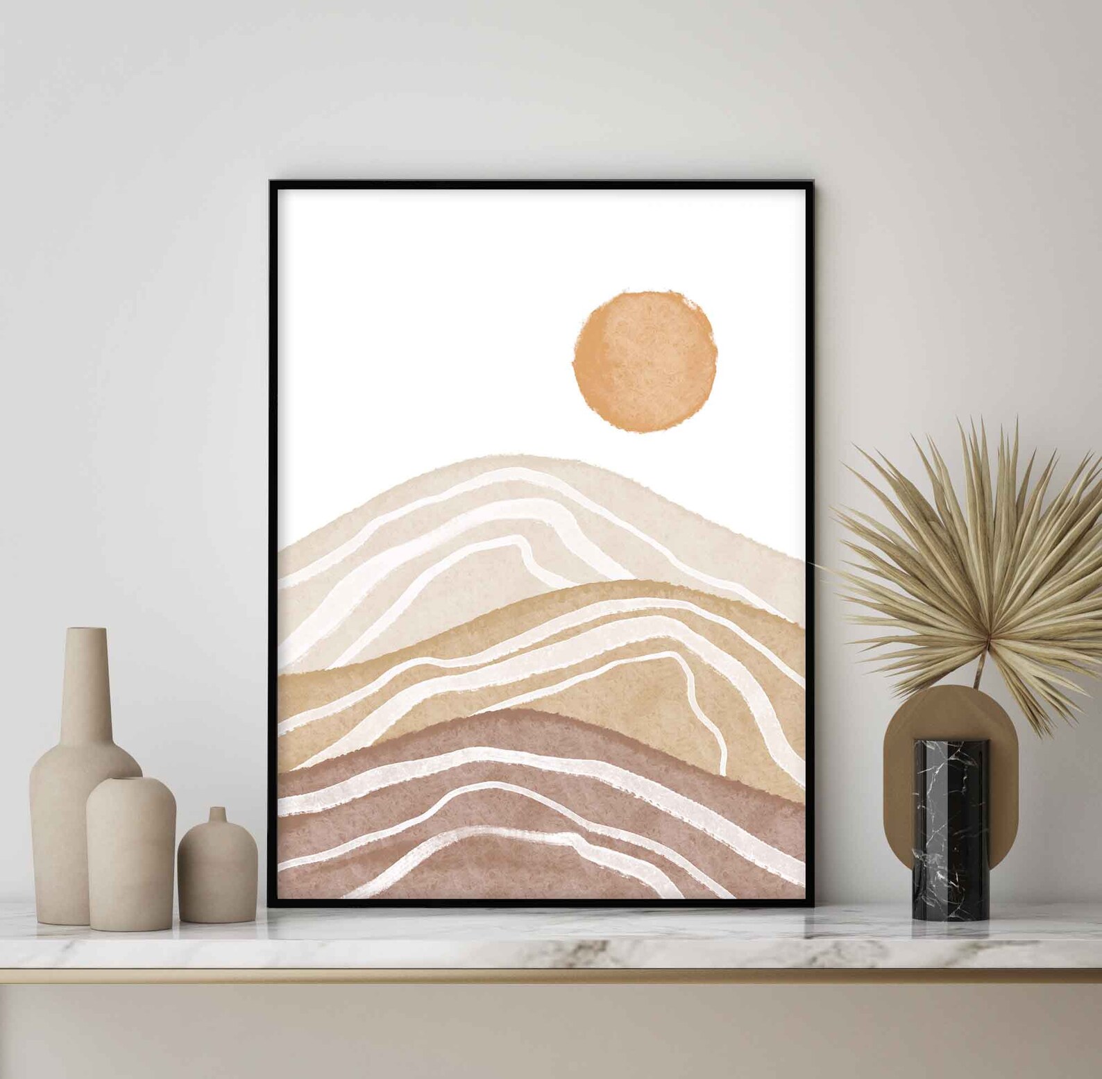 Boho Prints Abstract Set of 5 Prints Printable Wall Art - Etsy