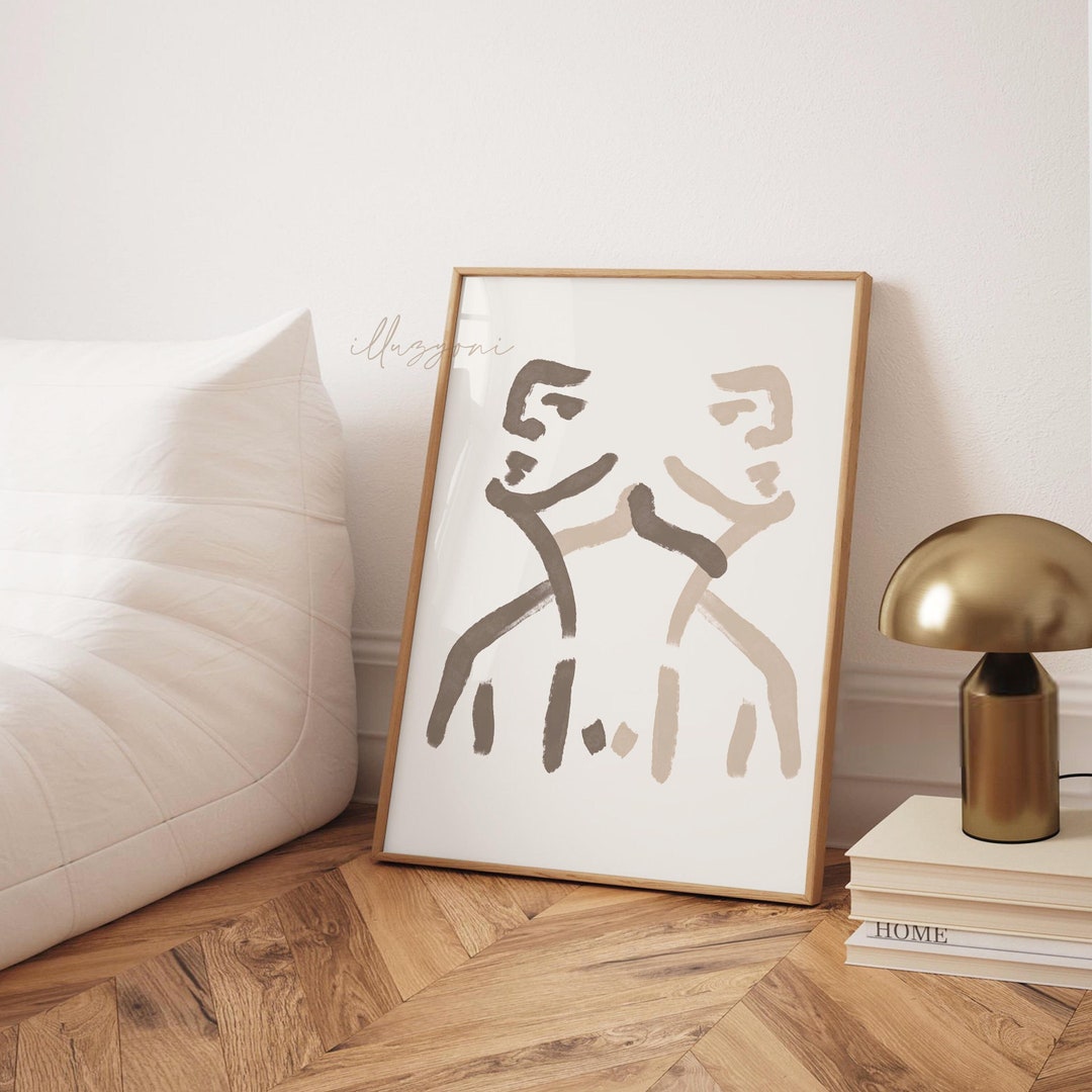 Abstract Portrait Poster Head Drawing Printable Wall Art - Etsy