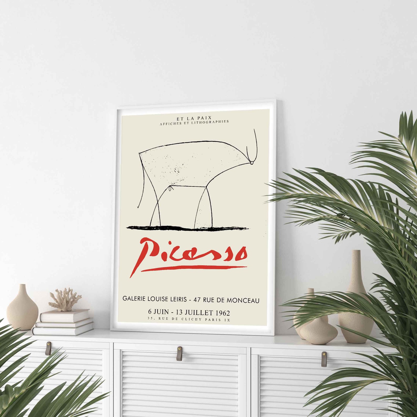 Picasso Bull Drawing Printable Wall Art Pablo Picasso Print - Etsy