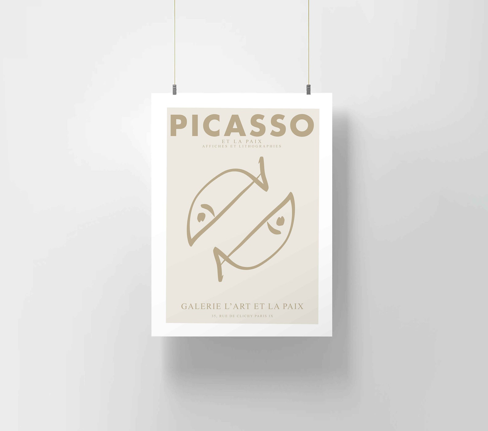 Picasso Fish Drawing Printable Wall Art Picasso Poster - Etsy