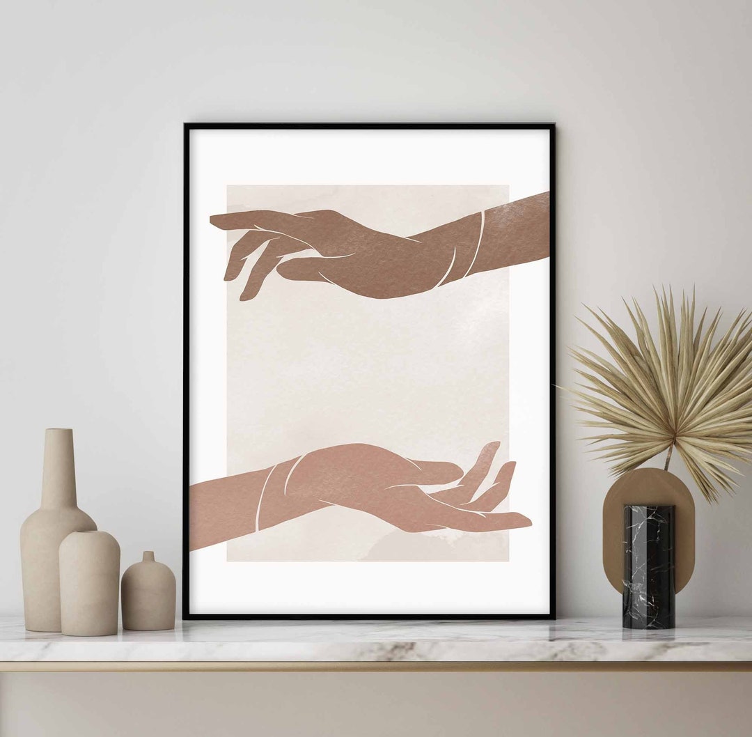 Abstract Hand Illustration Printable Wall Art Modern Wall - Etsy