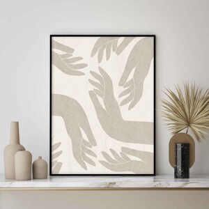 Abstract Hand Illustration Printable Wall Art Modern Wall - Etsy
