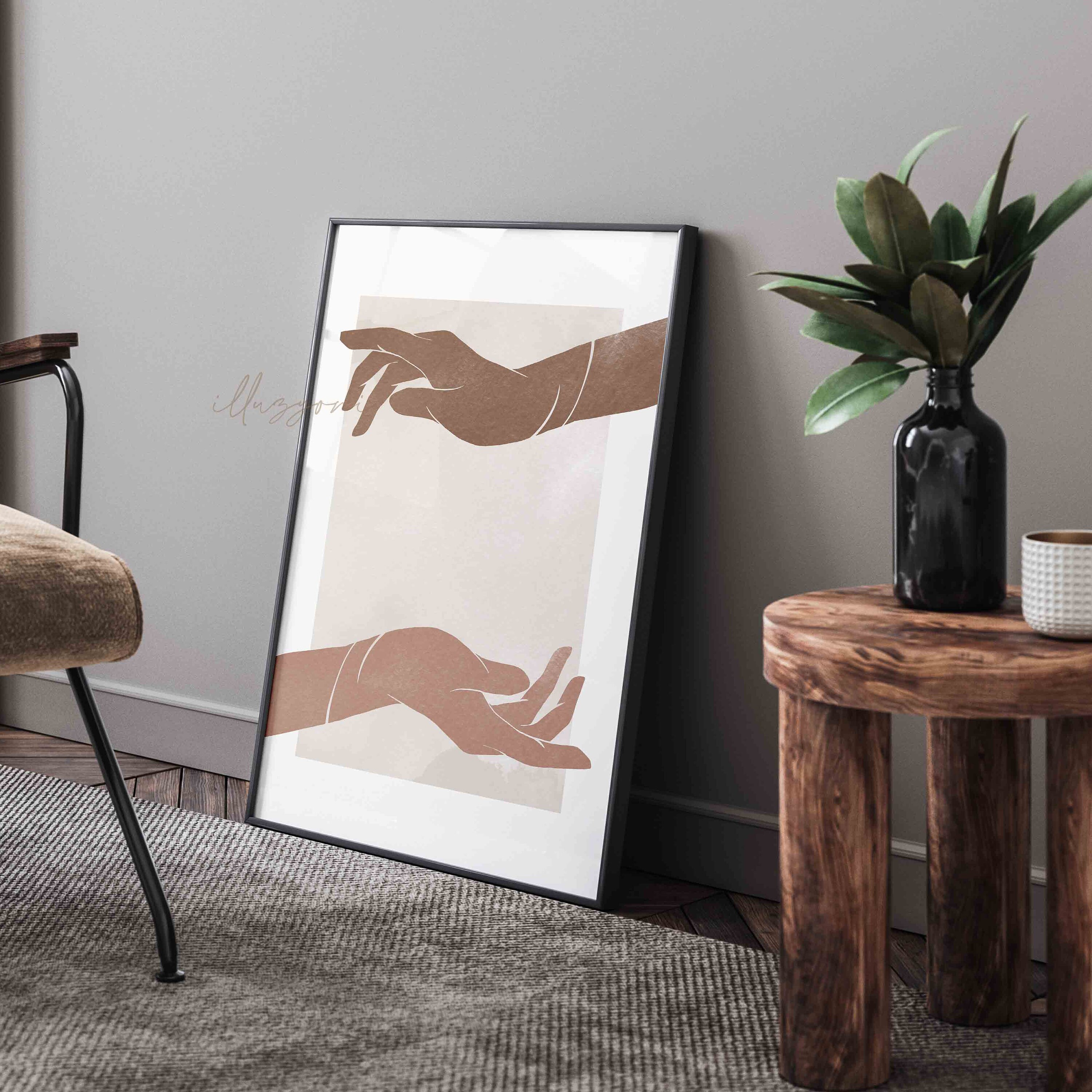 Abstract Hand Illustration, Printable Wall Art, Modern Wall Decor ...