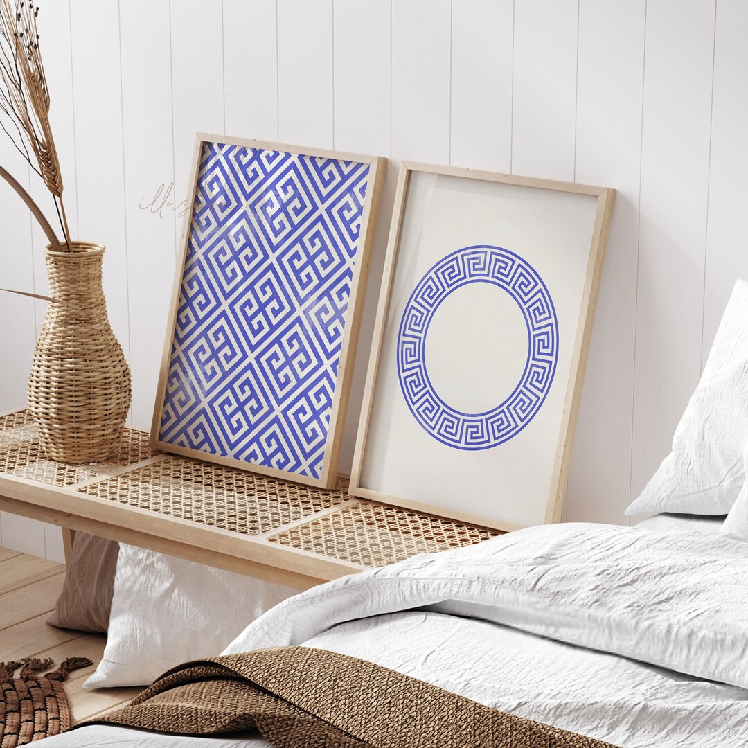 Greek Style Poster, Set of 2, Printable Wall Art, Abstract Greek ...