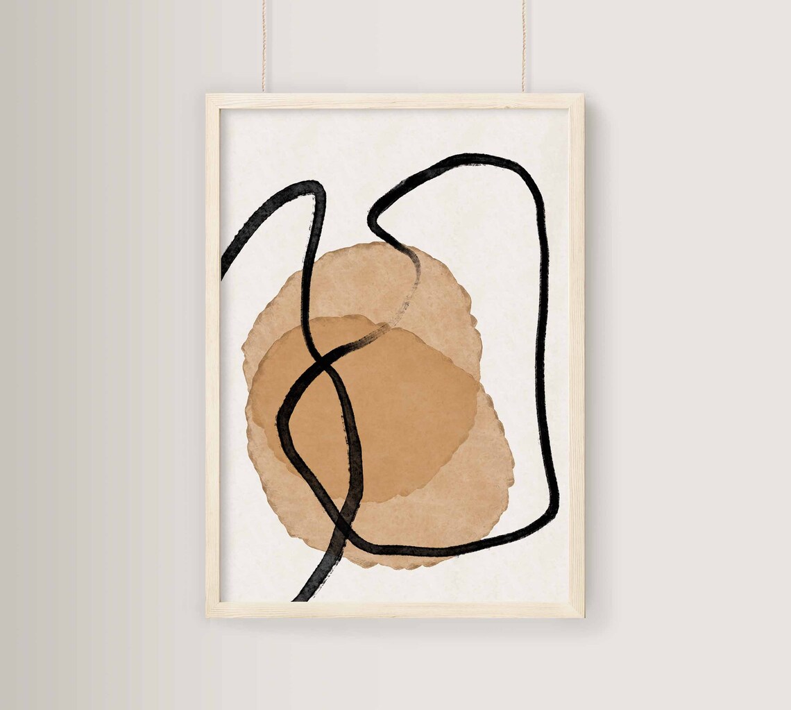 Abstract One Line Painting Printable Wall Art Boho Home - Etsy