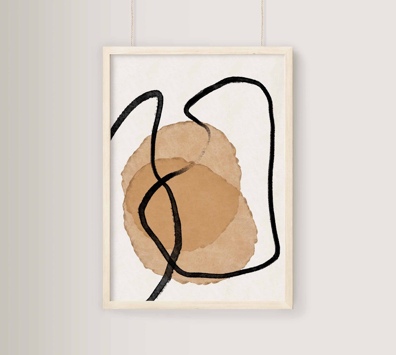 Abstract One Line Painting Printable Wall Art Boho Home - Etsy