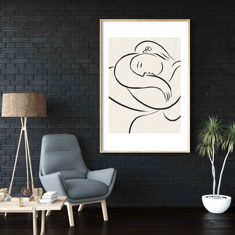 Picasso One Line Drawing Printable Wall Art Picasso Art | Etsy