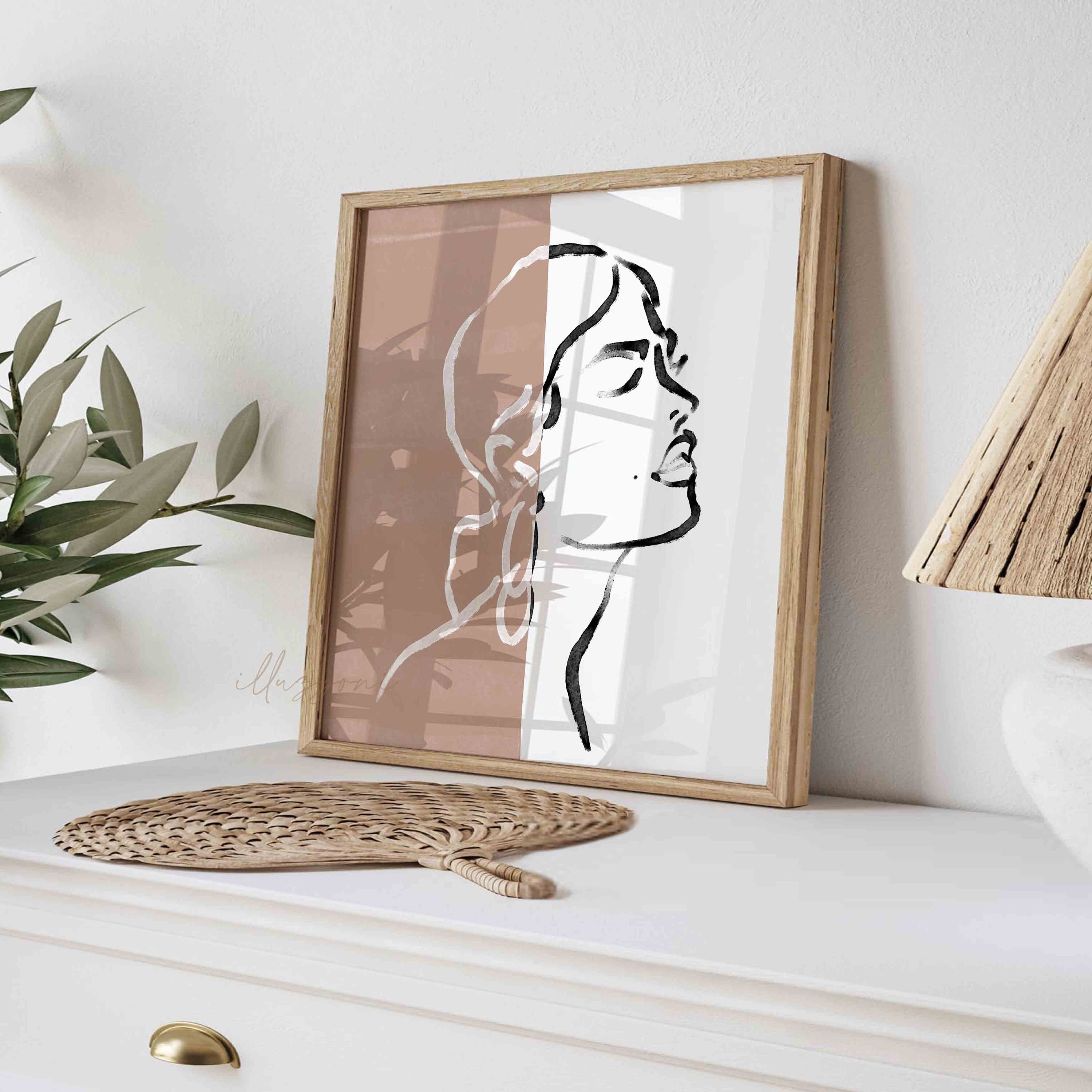 Female One Line Drawing, Modern Gallery Wall, Minimalist, Classy ...