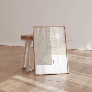 Minimal Human Figure Drawing, Landscape Wall Art, Printable Wall Art ...