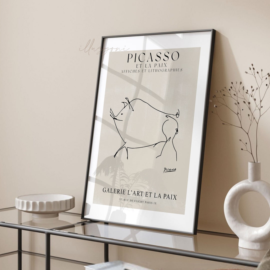 Picasso Pig Drawing, Printable Wall Art, Pablo Picasso Print ...
