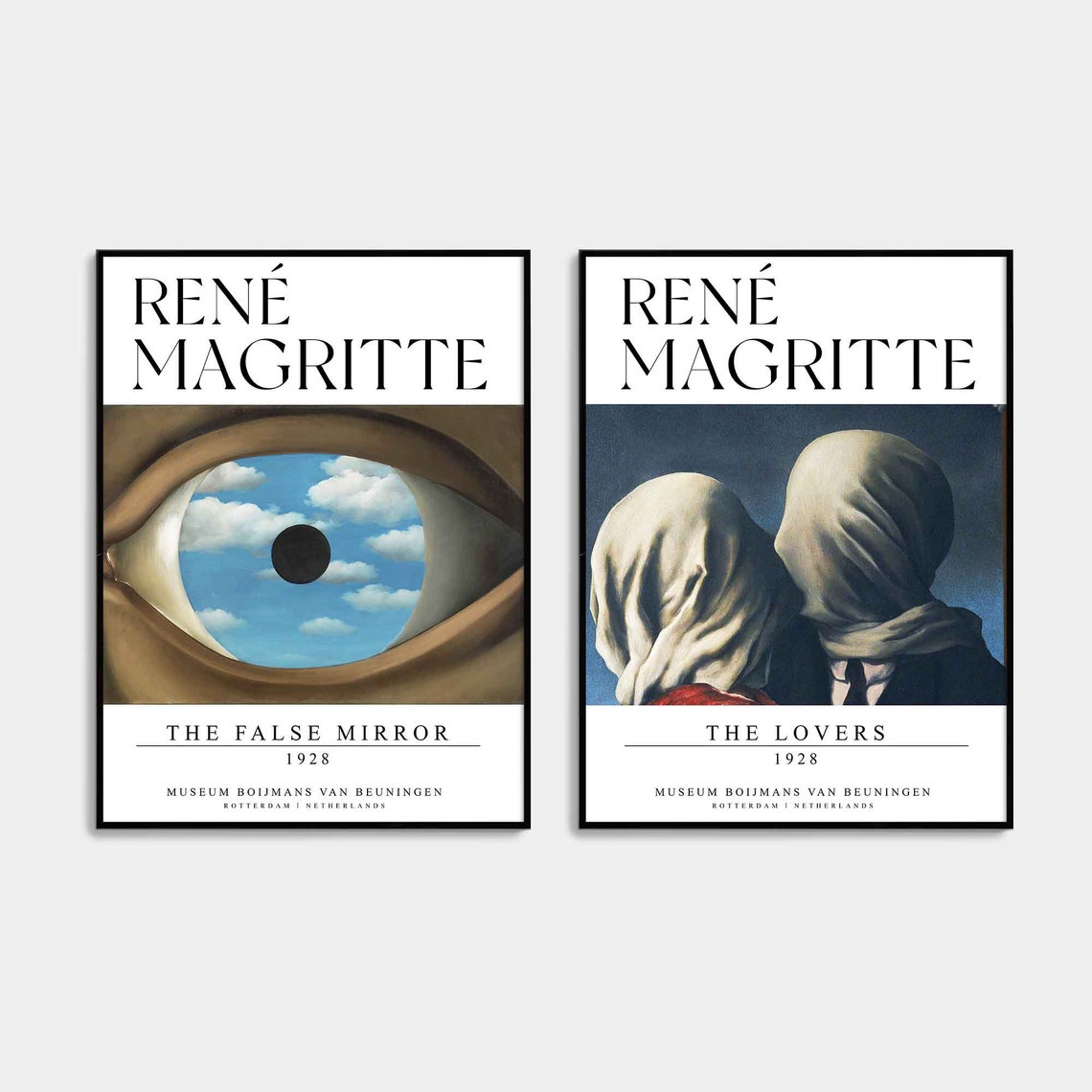 Rene Magritte Print Set of 2 Prints Printable Wall Art - Etsy