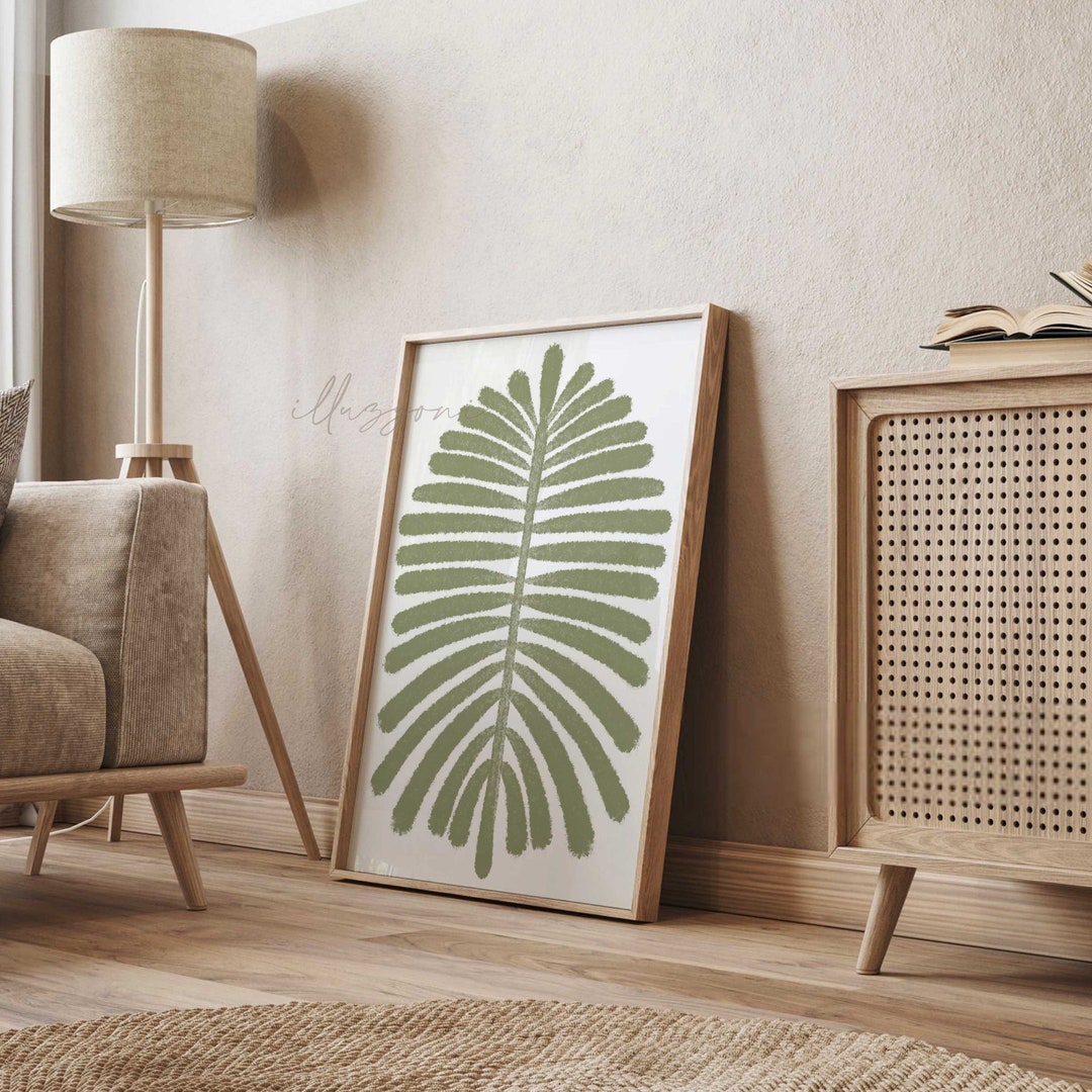 Abstract Green Botanical Leaf Poster, Printable Wall Art, Henri Matisse ...