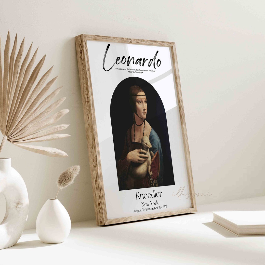 Leonardo Da Vinci Poster, Printable Wall Art, Lady With an Ermine ...