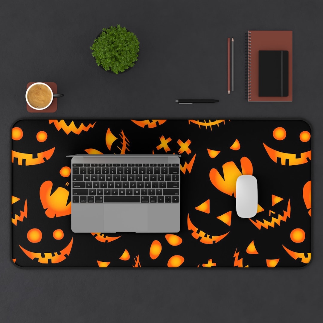 Halloween Pumpkins Custom Print Desk Mat L Artist Designer - Etsy