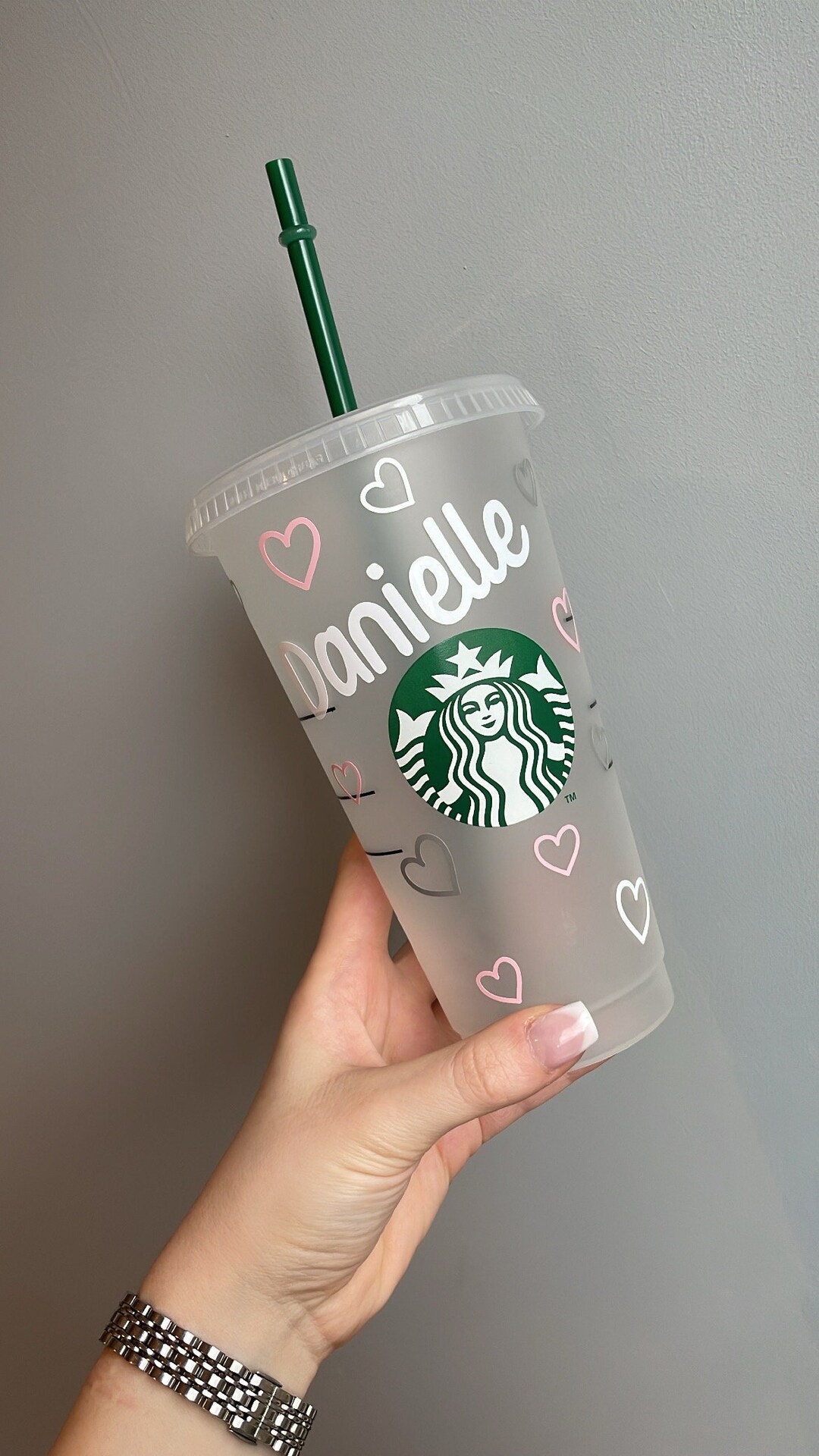 Personalised Starbucks Cup/heart Custom Tumbler Cold Cup/coffee Gift ...