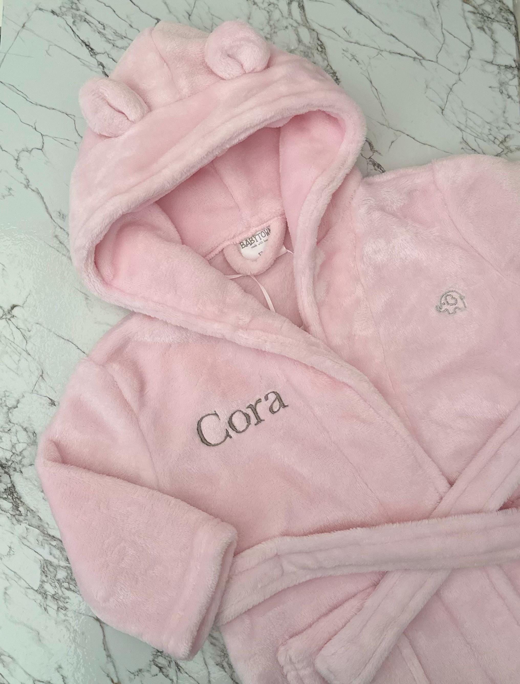 Personalised Kids Dressing Gown Robe | Embroidered Name | Baby Toddler ...