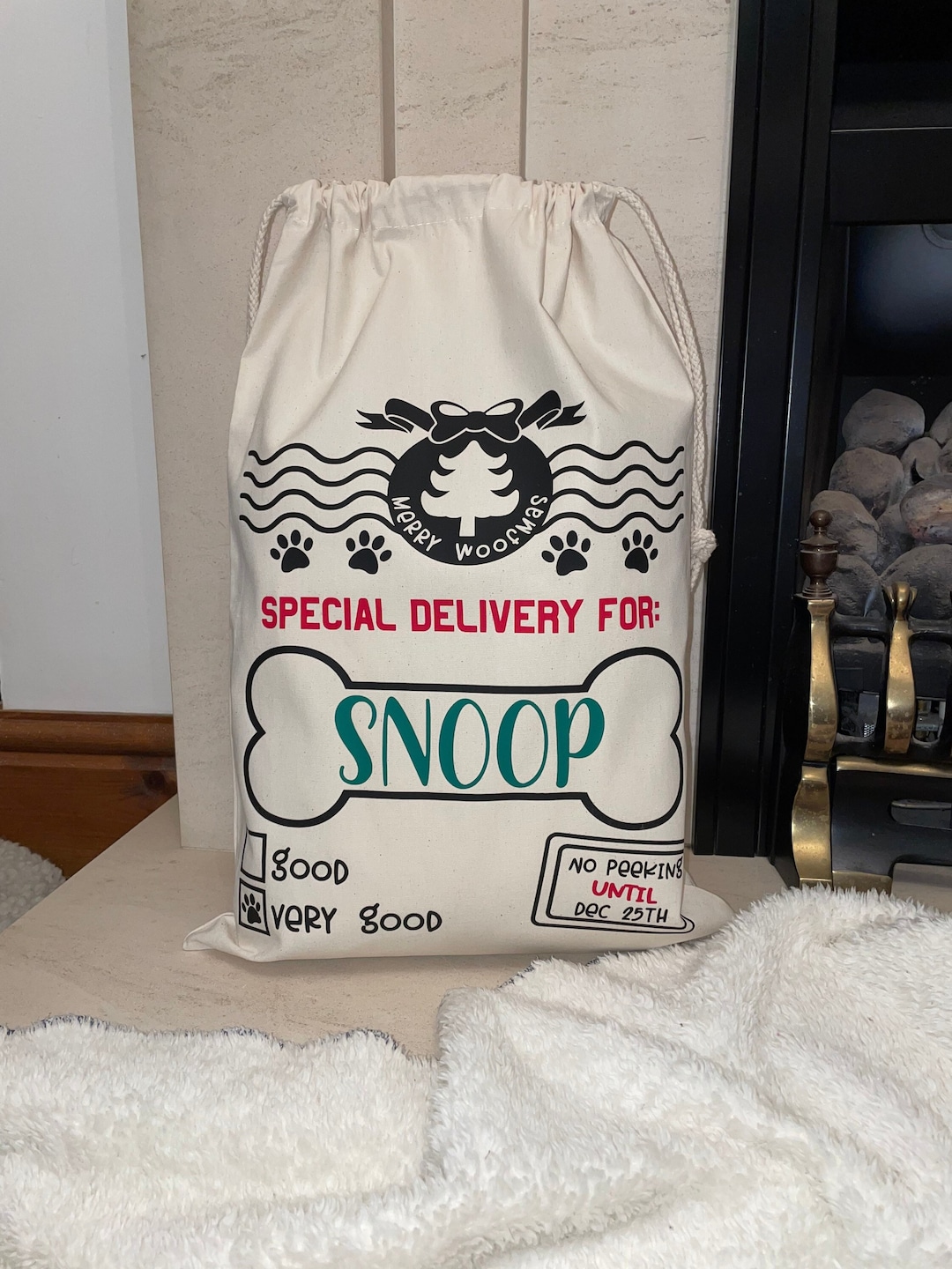 Christmas Personalised Pet Santa Sacks | Dog Paw Xmas Gift | Christmas ...