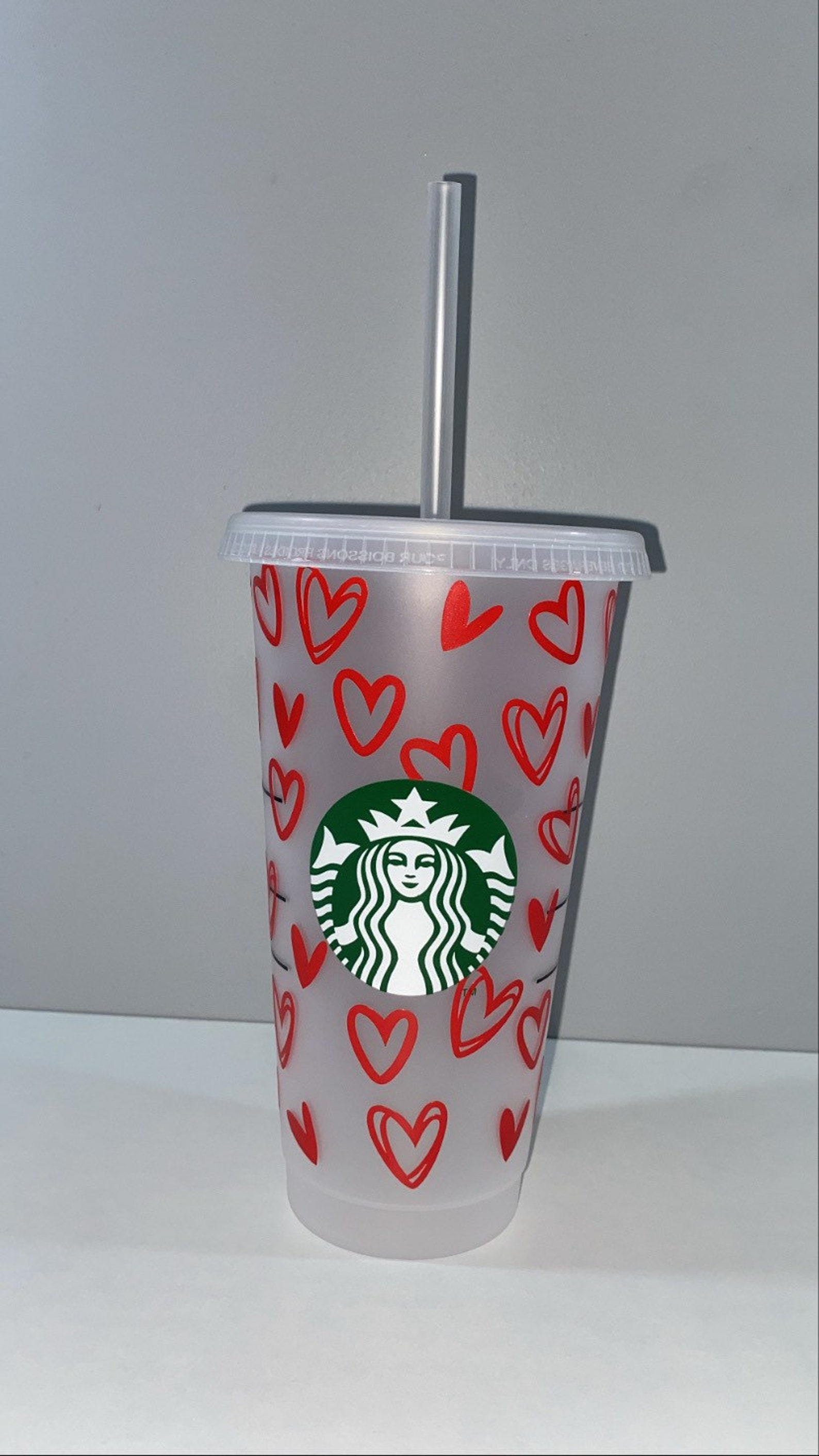 Personalised Starbucks cup/Heart ombré tumbler cold cup/Coffee | Etsy