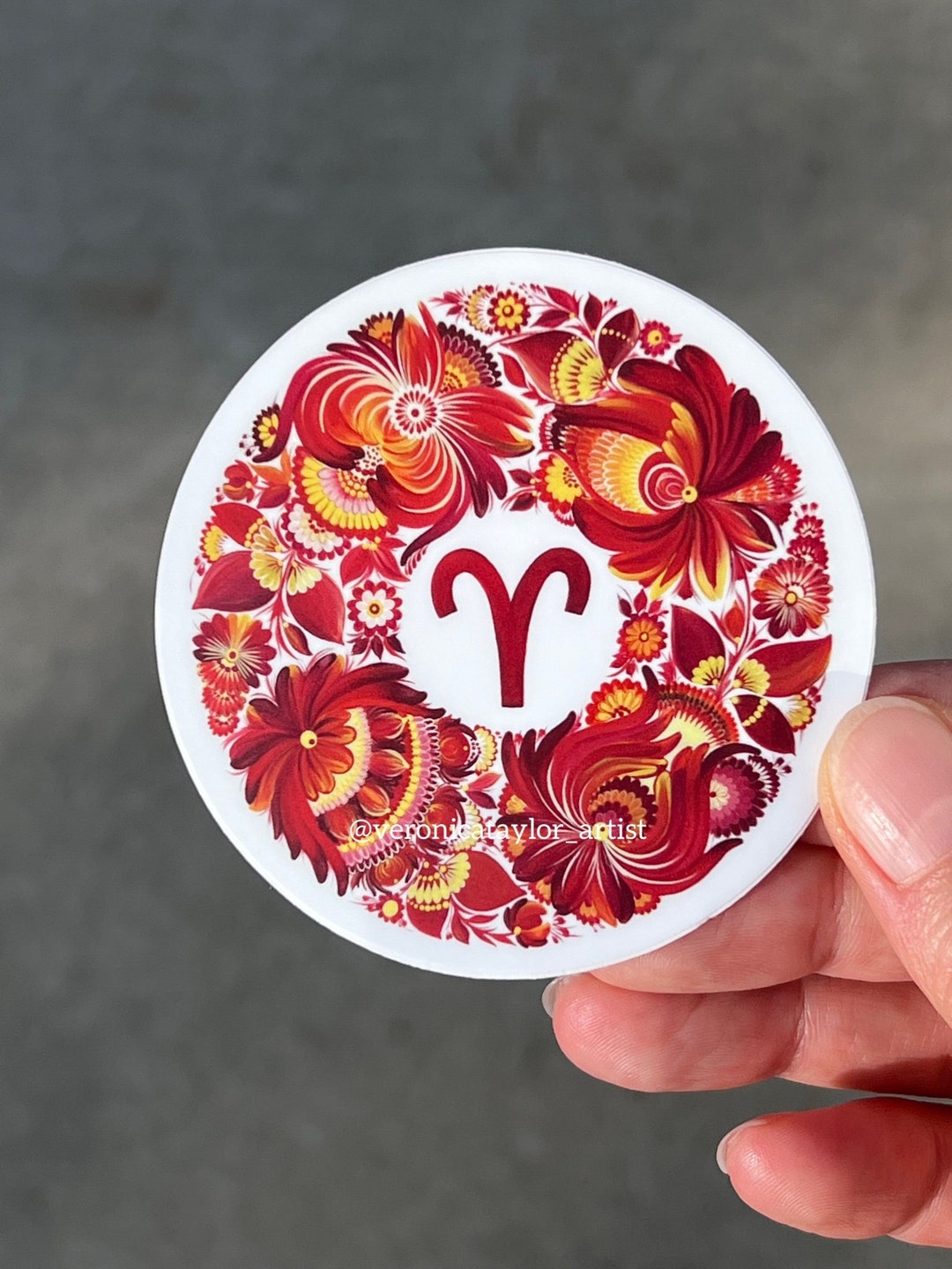Aries Sign Sticker - Etsy