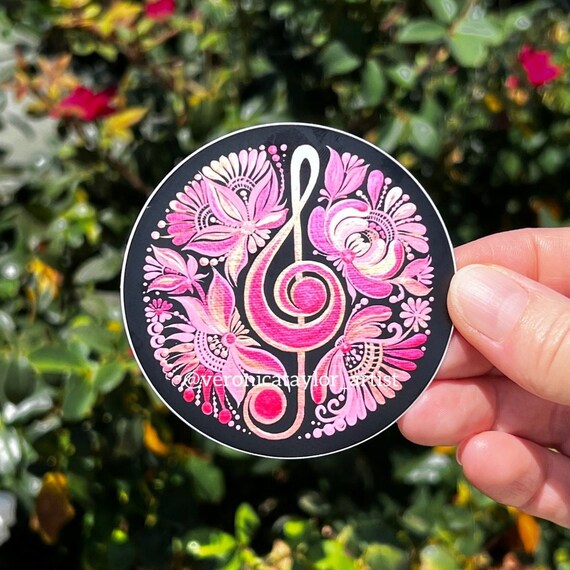 Treble Clef Sticker - Etsy