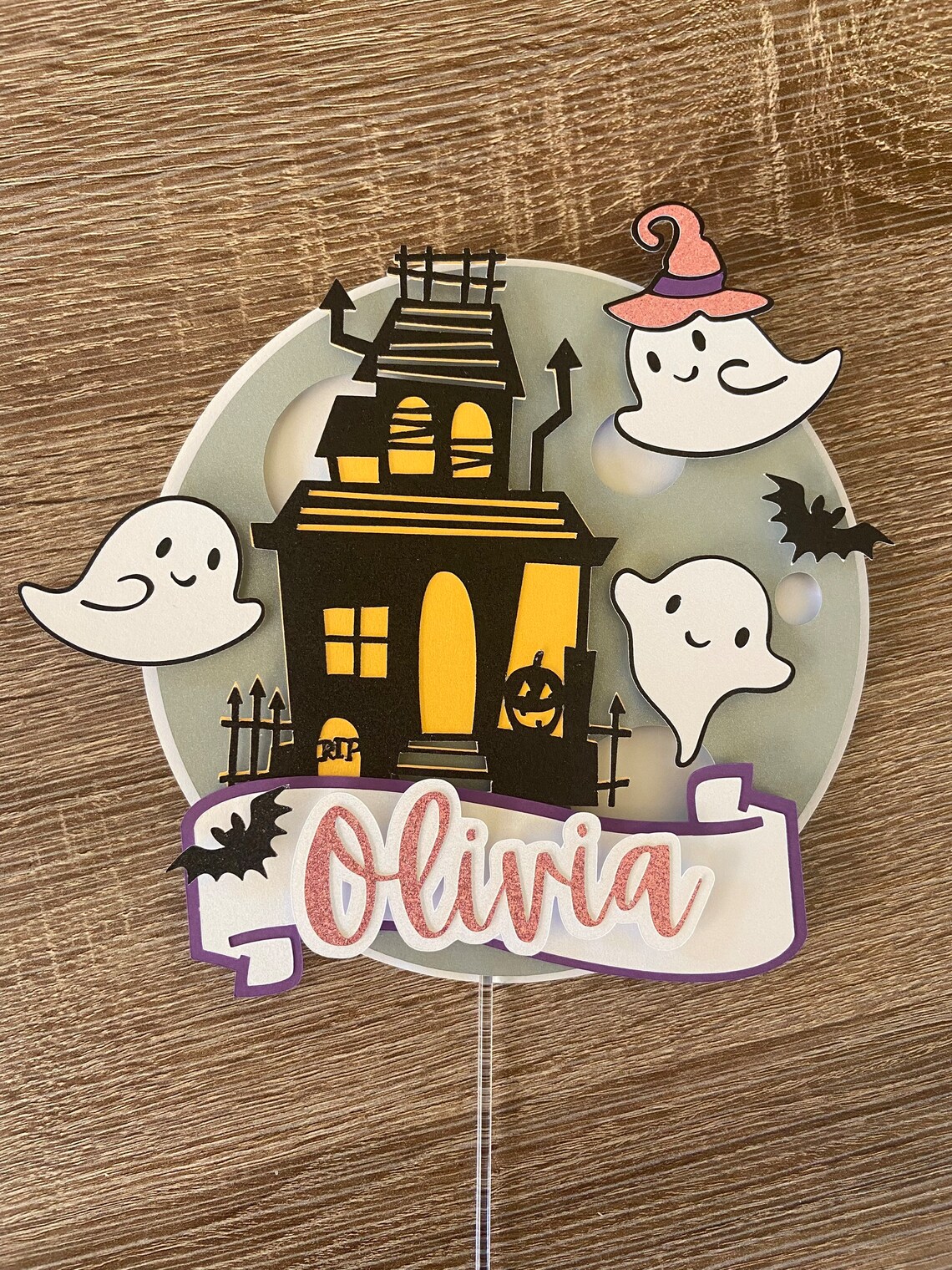 Halloween Birthday Cake Topper Spooky One Cute Ghosts - Etsy