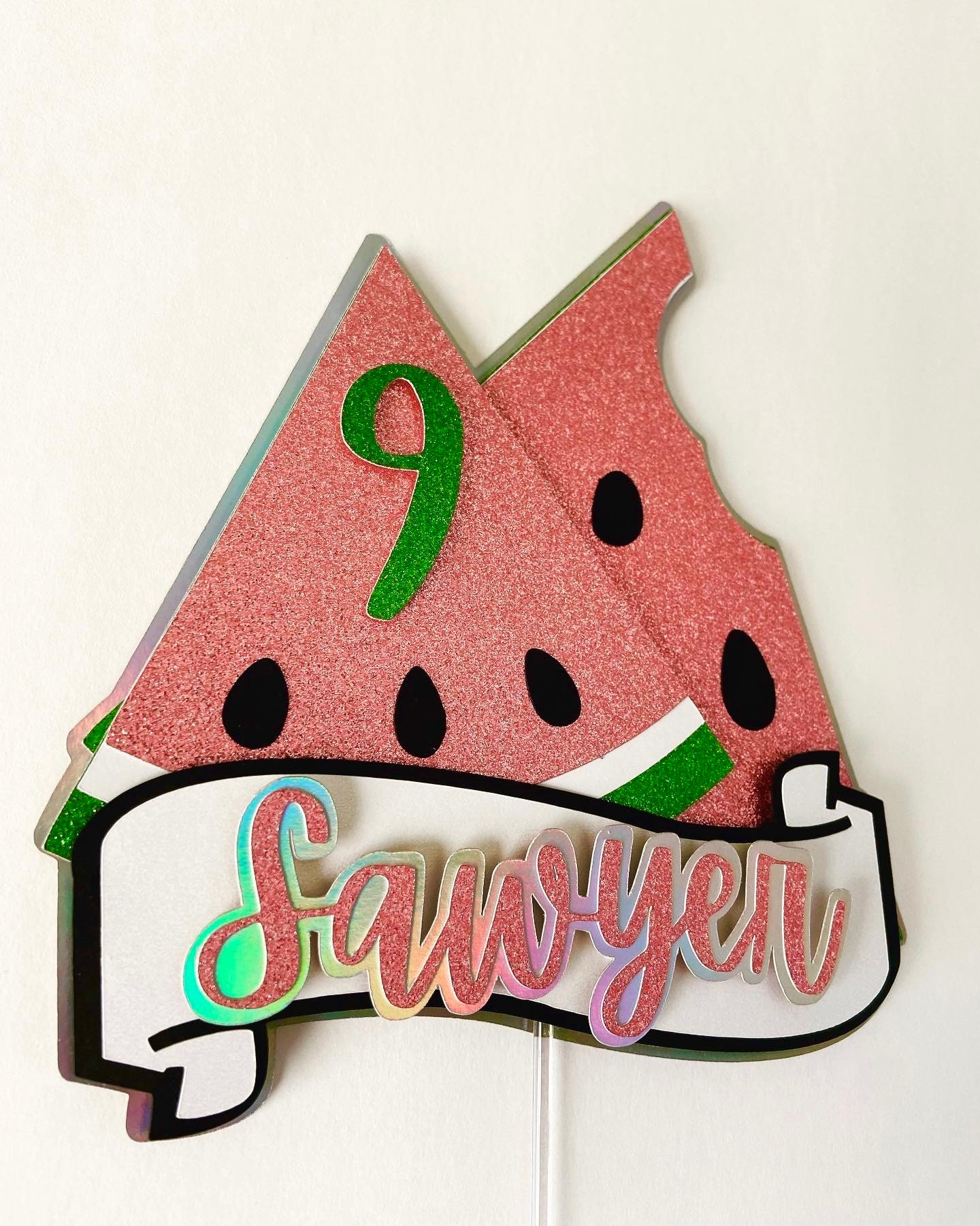 Watermelon Cake Topper One in a Melon Summer Cake Topper - Etsy
