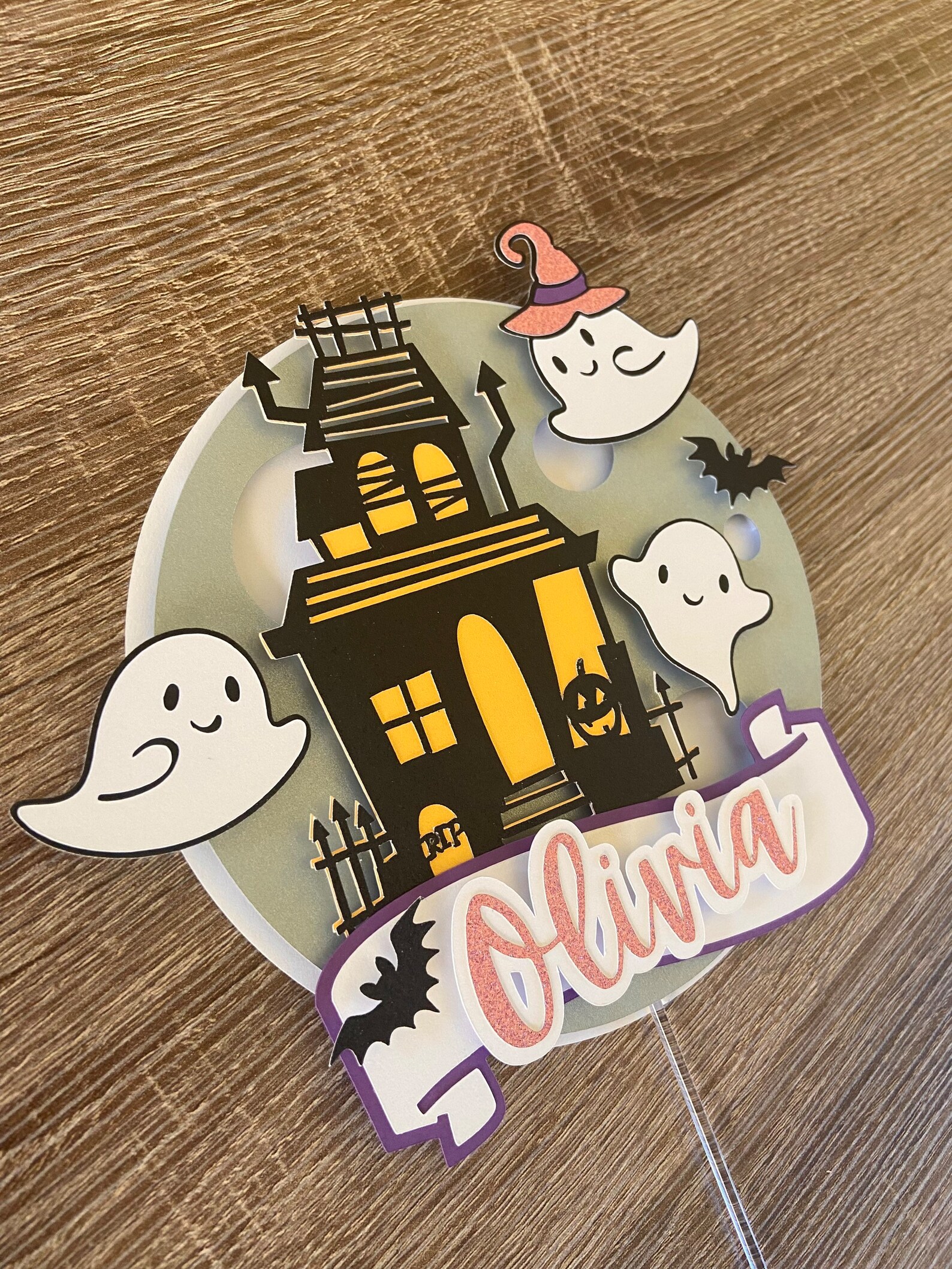 Halloween Birthday Cake Topper Spooky One Cute Ghosts - Etsy