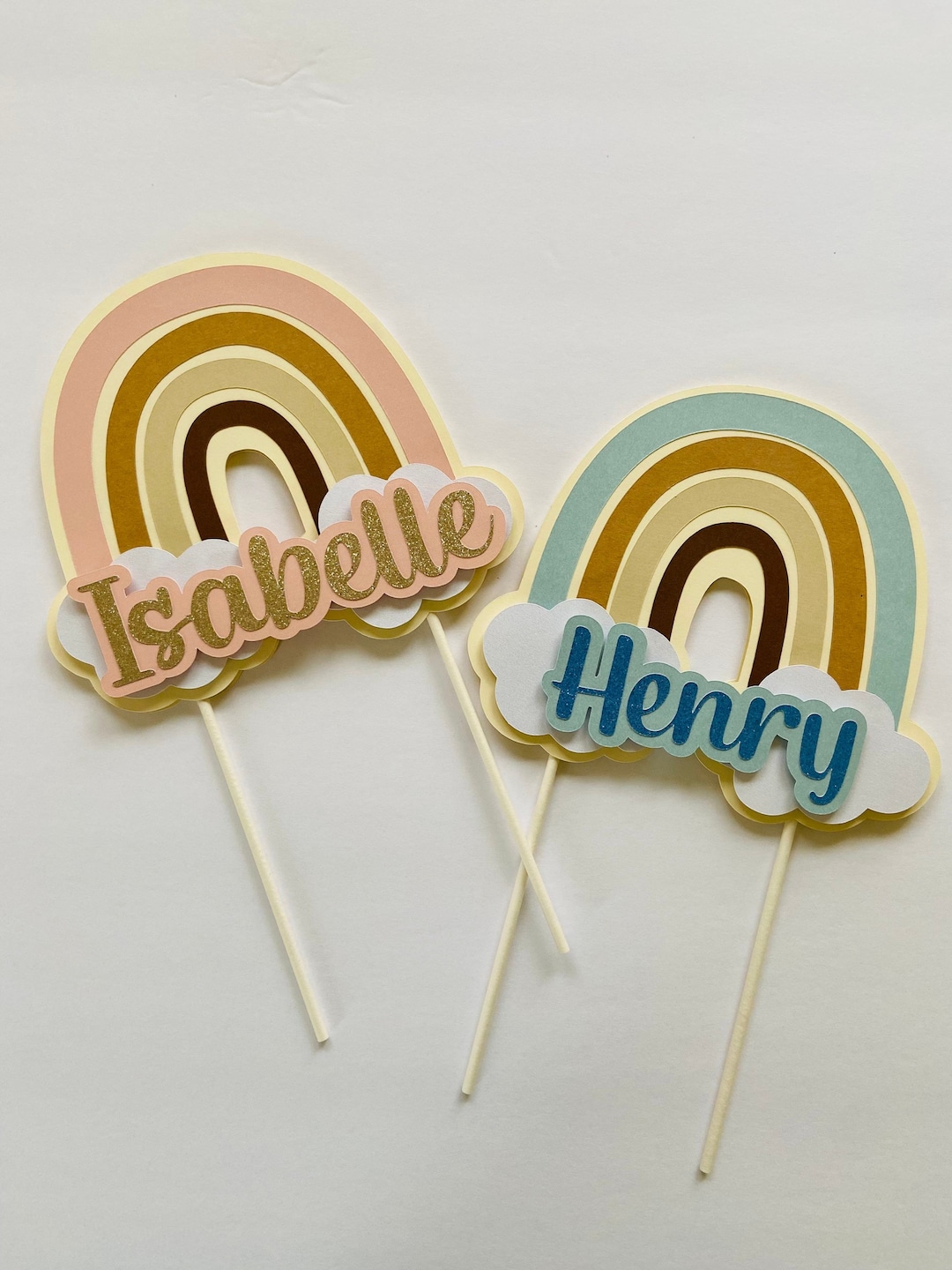 Boho Rainbow Cake Topper, Boho Birthday, Boho Baby Shower, Girl or Boy ...