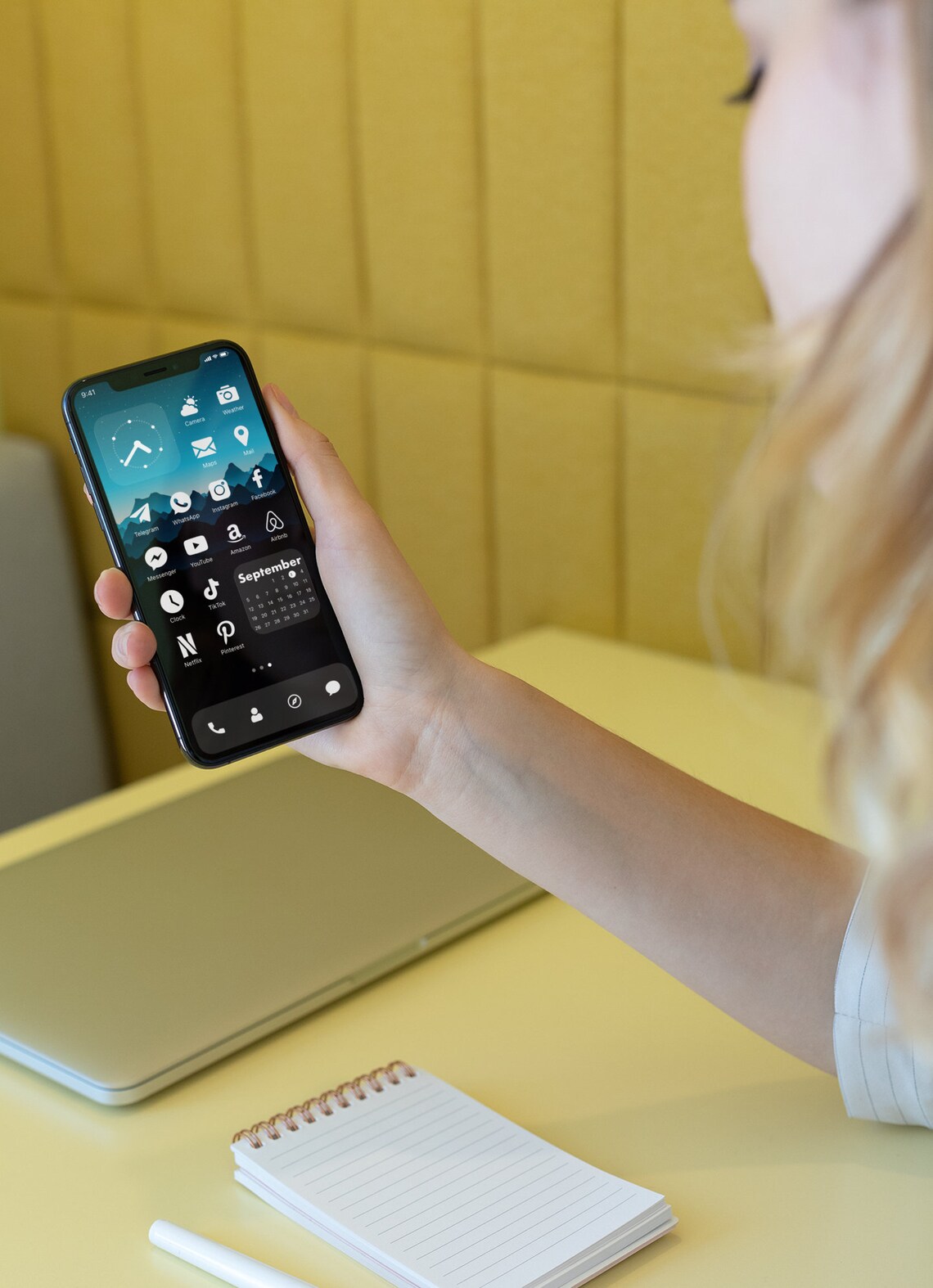 Ios 14 iPhone Aesthetic TRANSPARENT EFFECT Explore Theme MOUNTAINS ...