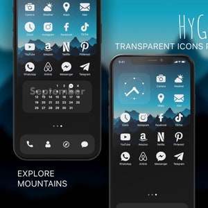 Ios 14 iPhone Aesthetic TRANSPARENT EFFECT Explore Theme MOUNTAINS ...