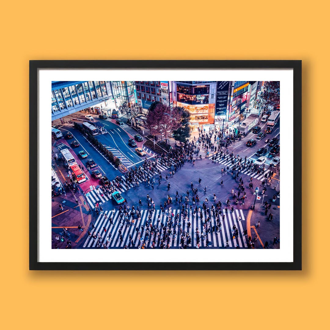 Shibuya Crossing From Above Print | Tokyo City Home Living Decor, Night ...