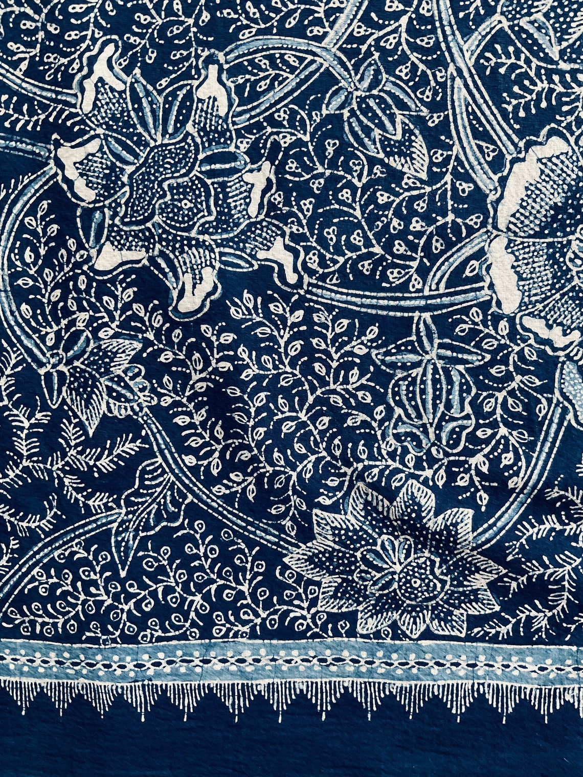 Indigo Hand-drawn Batik, Hand-dyed, Natural Dye, Indonesian Batik Tulis ...