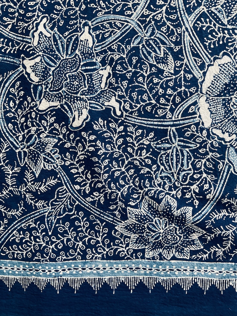 Indigo Hand-drawn Batik, Hand-dyed, Natural Dye, Indonesian Batik Tulis ...
