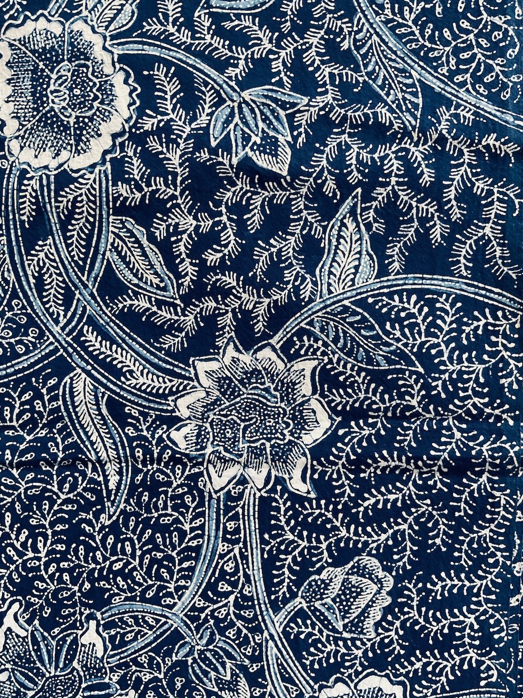 Indigo Hand-drawn Batik, Hand-dyed, Natural Dye, Indonesian Batik Tulis ...