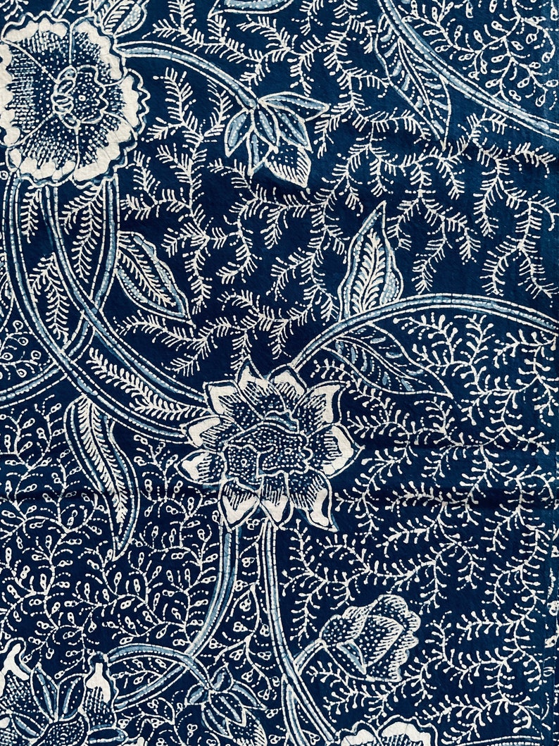 Indigo Hand-drawn Batik, Hand-dyed, Natural Dye, Indonesian Batik Tulis ...