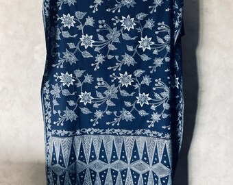 Indigo Hand-drawn Batik, Hand-dyed, Natural Dye, Indonesian Batik Tulis ...