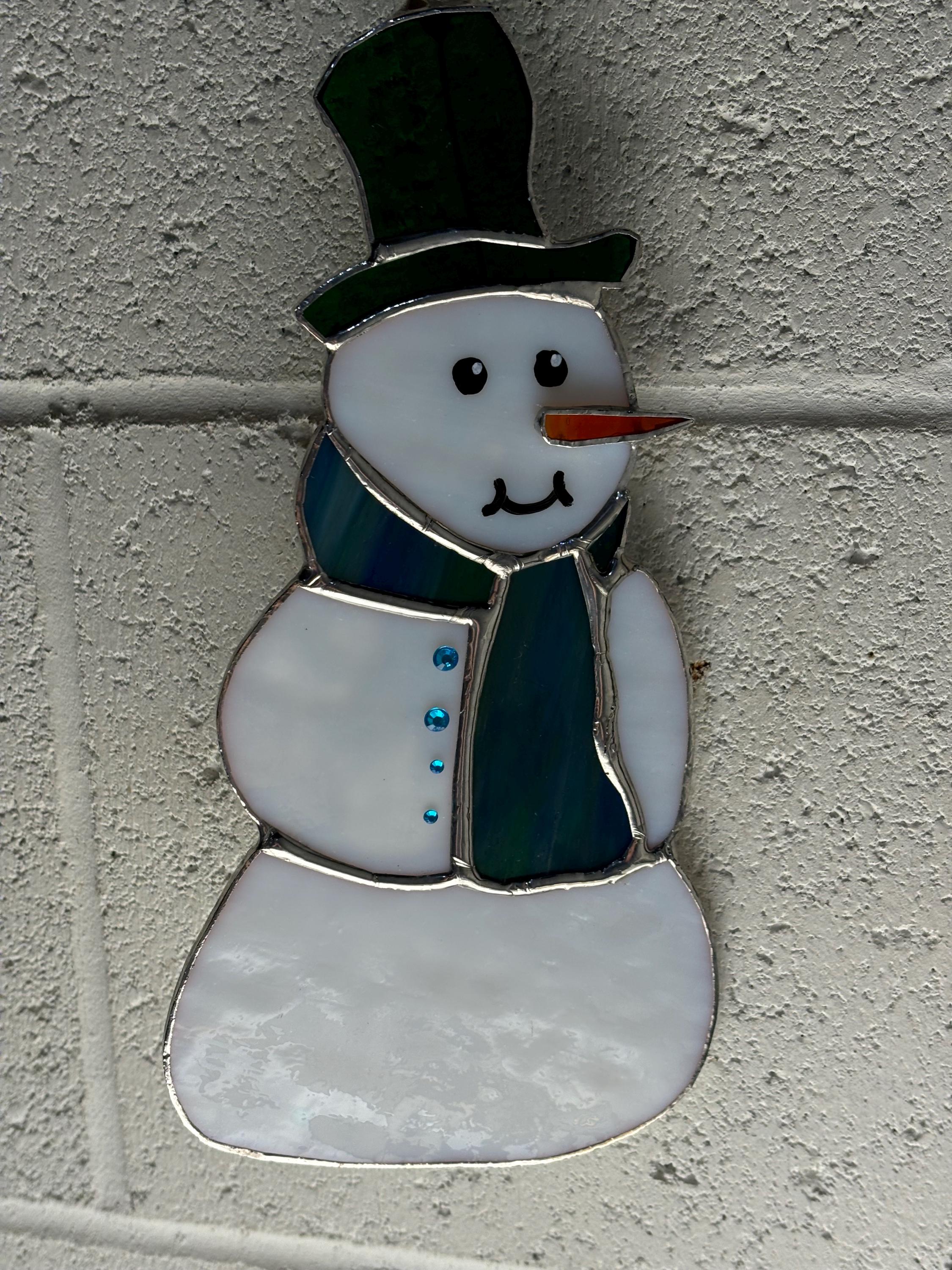 Stained Glass Snowman - Etsy