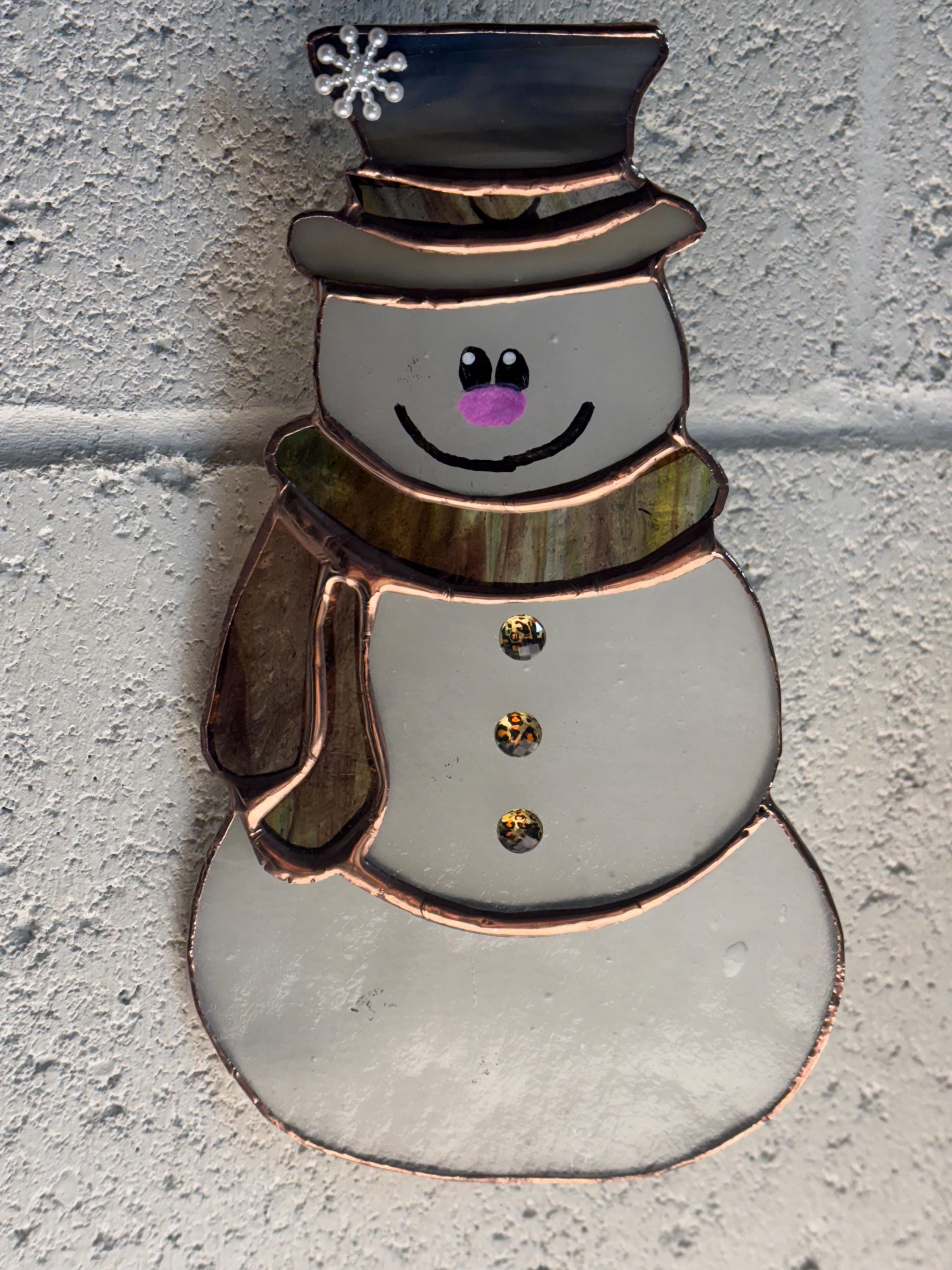 Stained Glass Snowman - Etsy