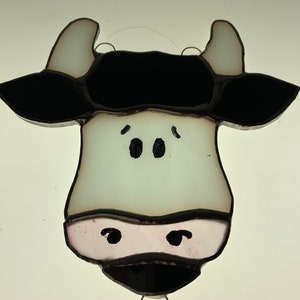 Stained Glass Cow - Etsy