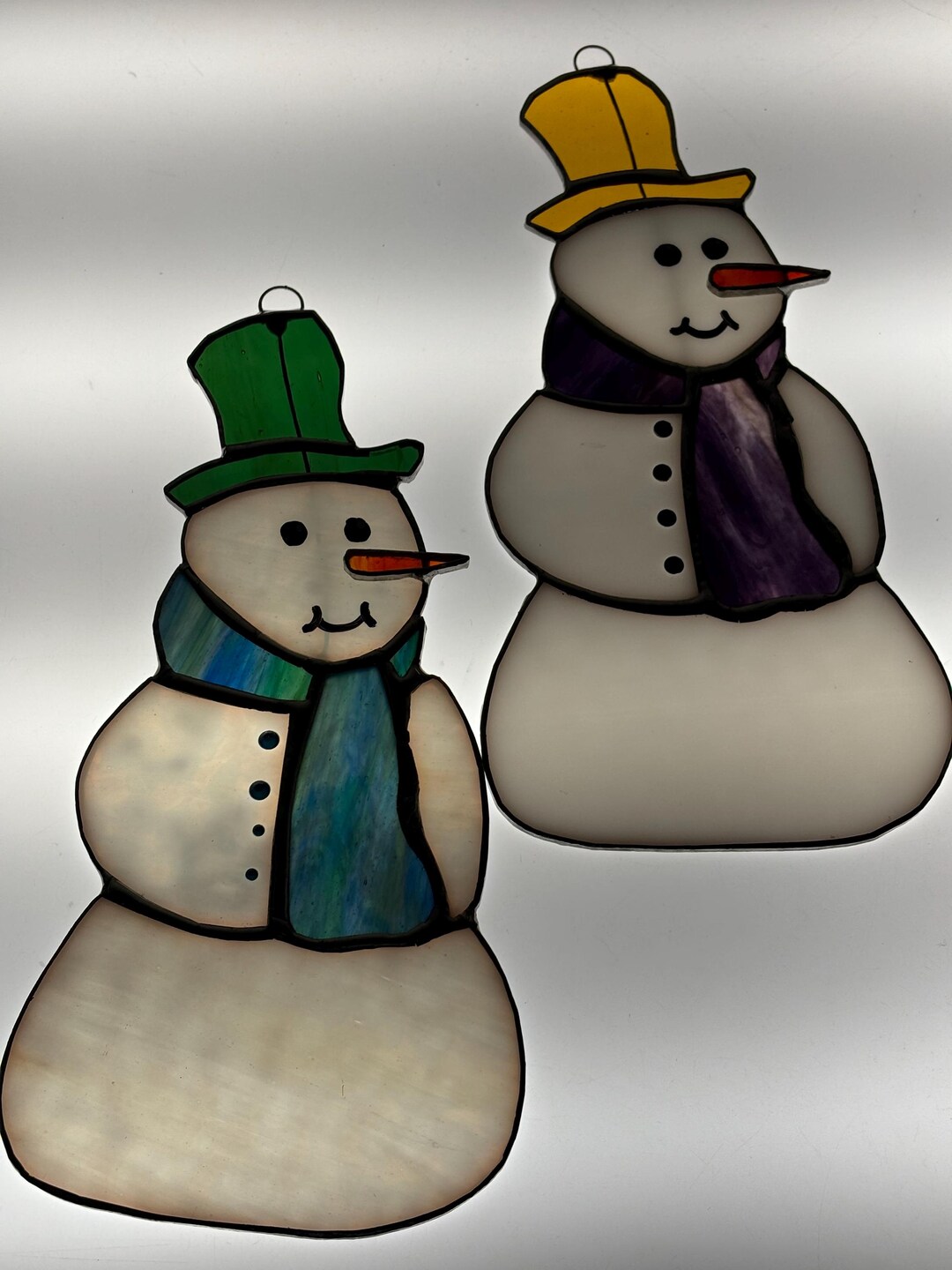 Stained Glass Snowman - Etsy