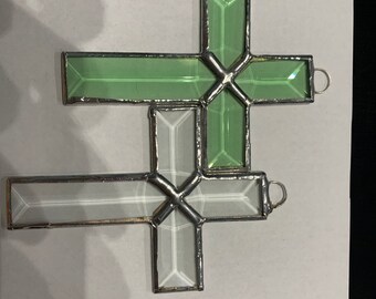 Beveled Glass Cross | Etsy