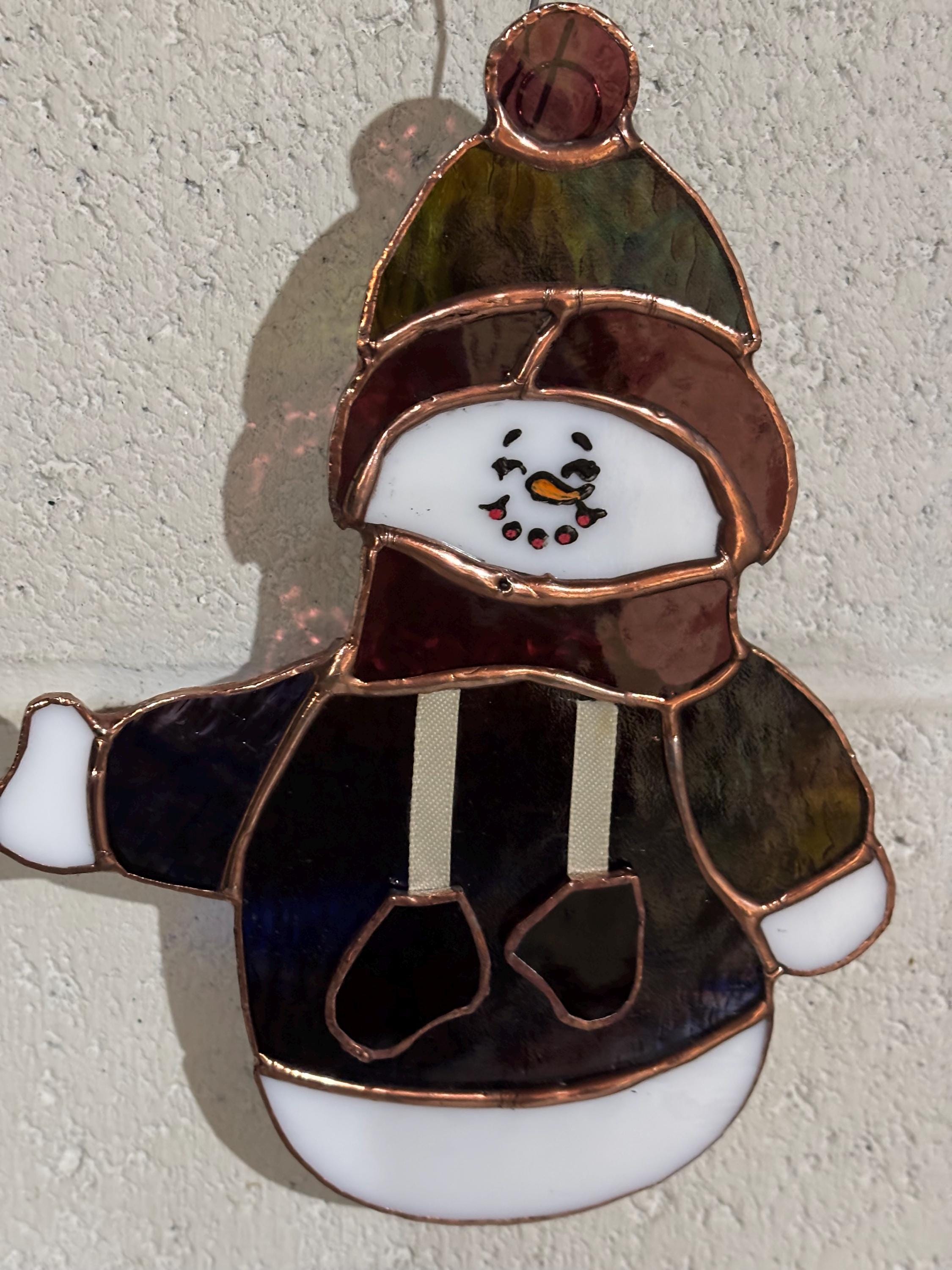 Stained Glass Snowman - Etsy