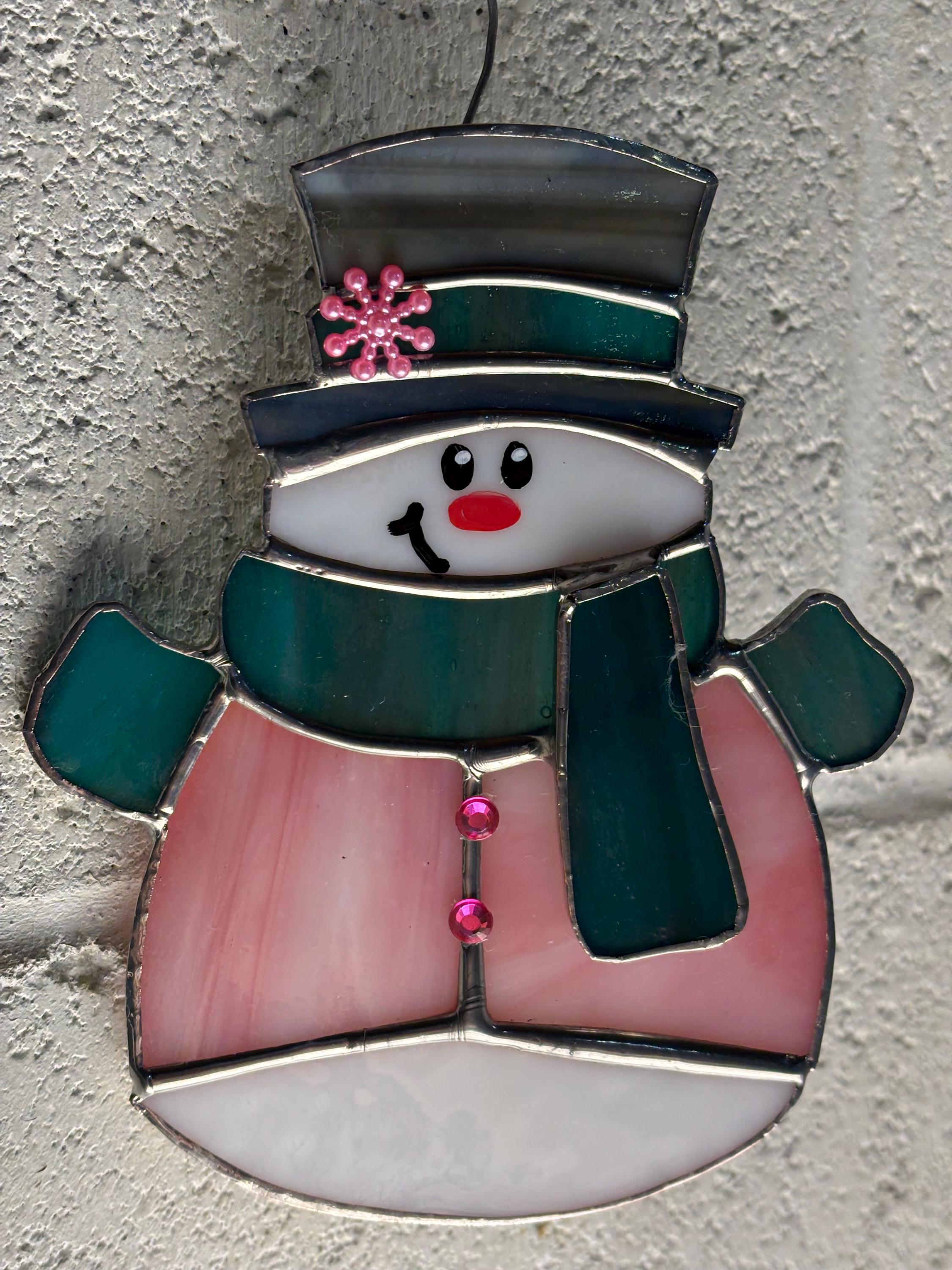 Stained Glass Snowman - Etsy
