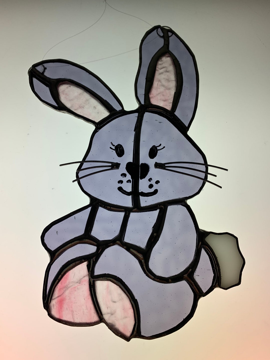 Cute Stained Glass Bunny - Etsy