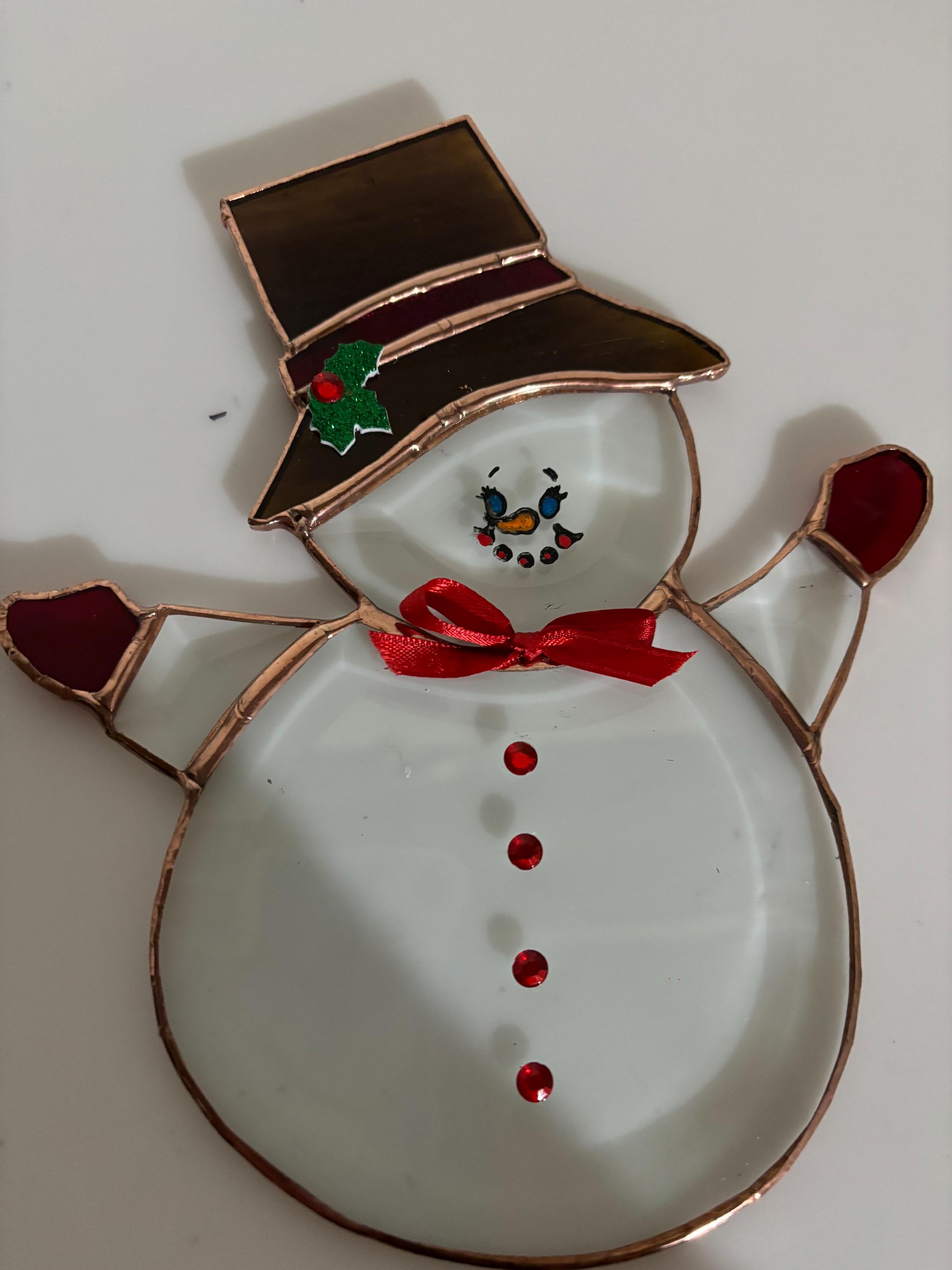 Stained Glass Snowman - Etsy